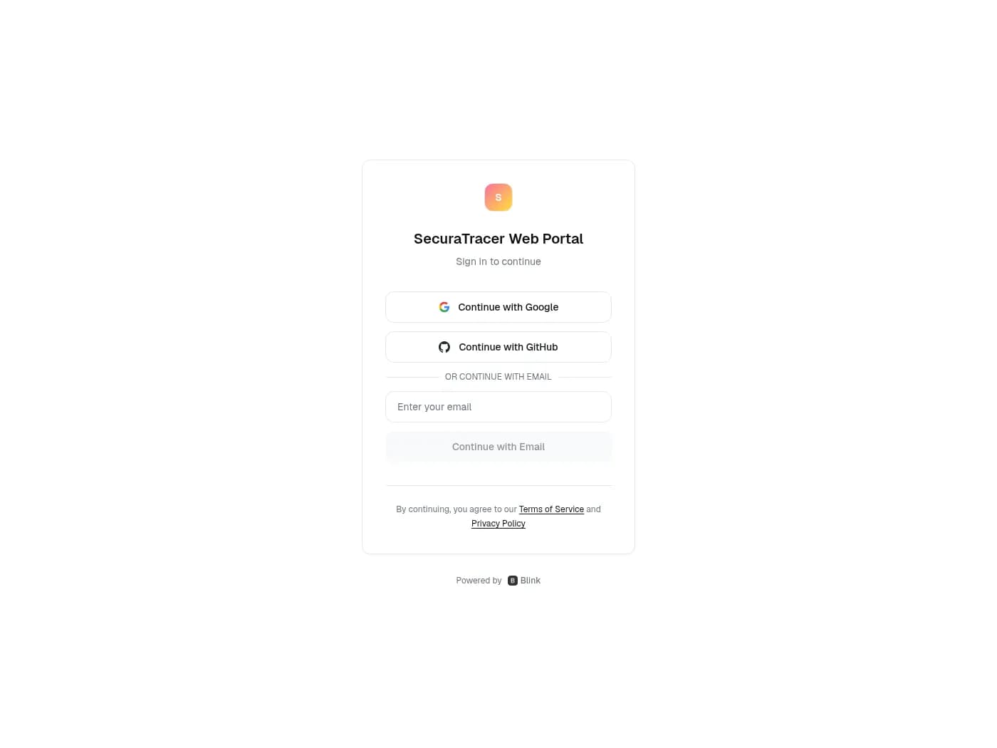 SecuraTracer Web Portal