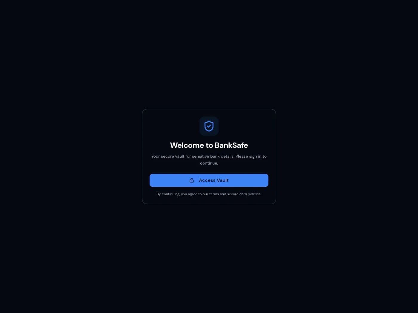 Secure Bank Detail Sharer