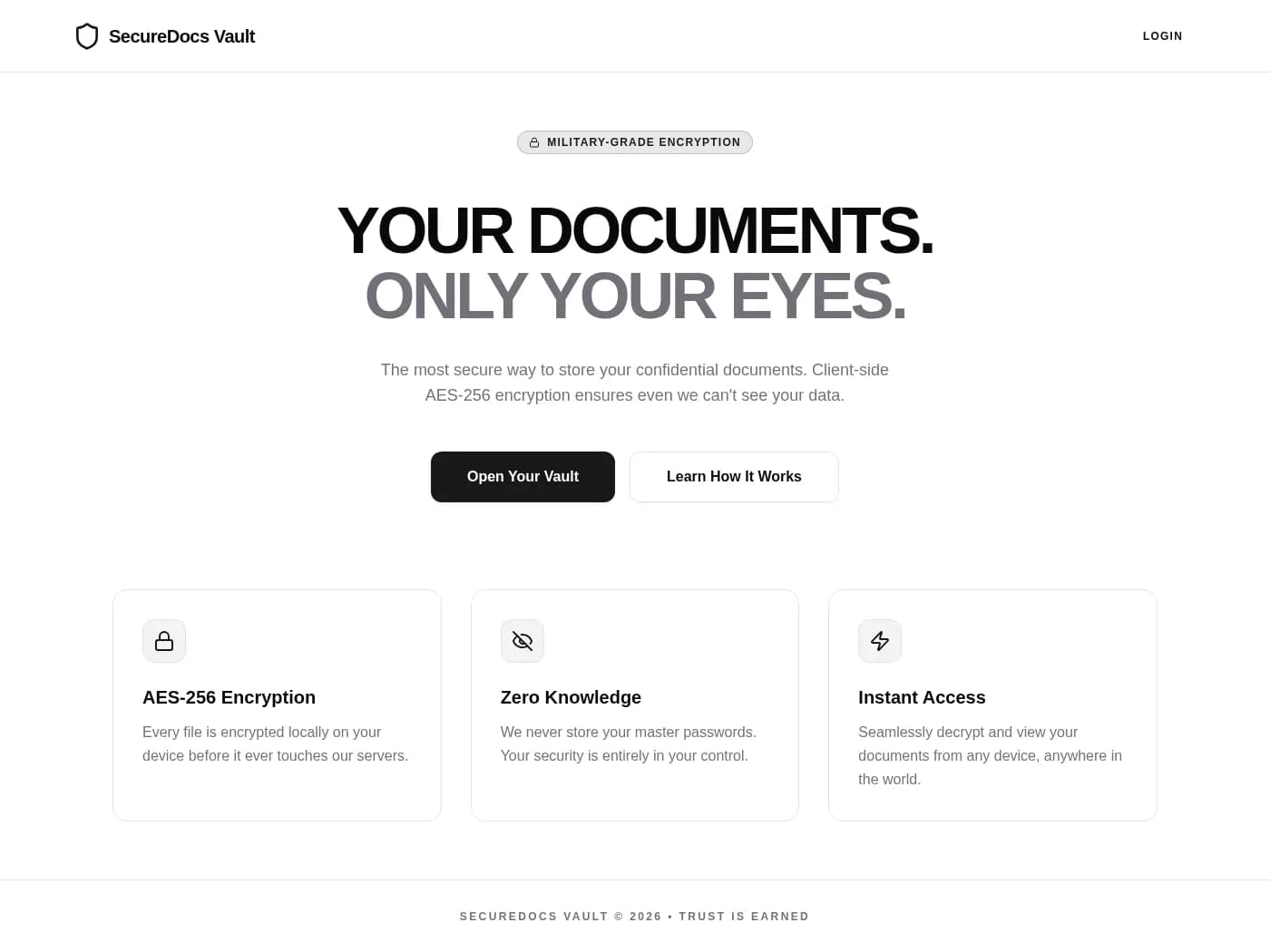SecureDocs Vault