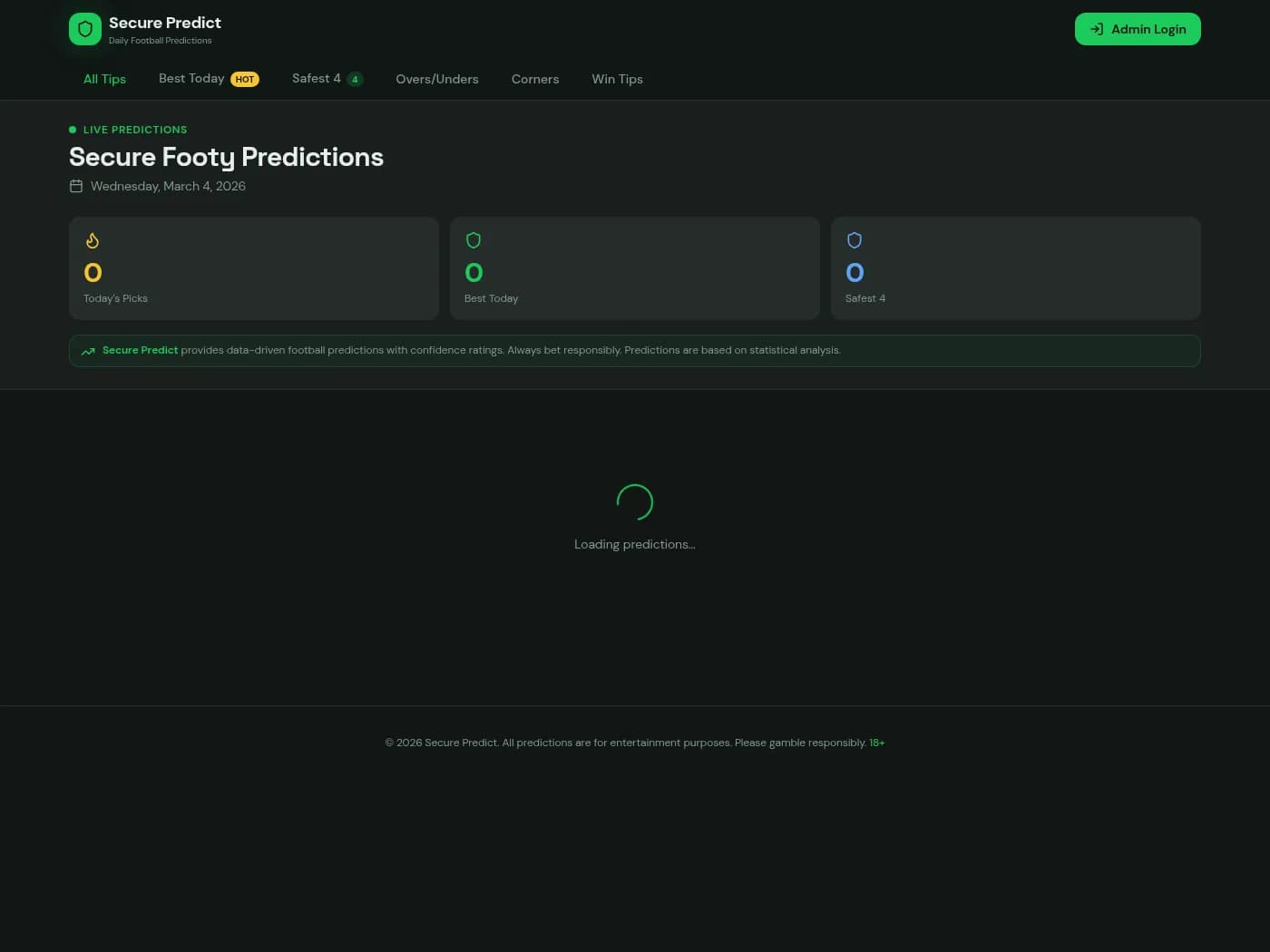 Secure Predict Football