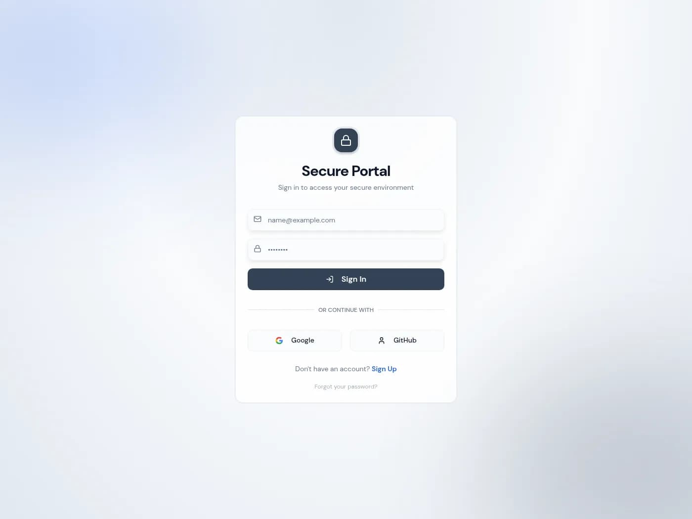 Secure Login Portal