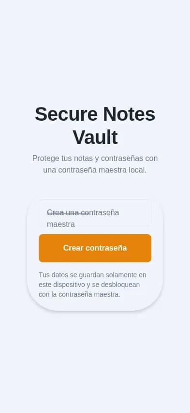 Secure Notes Vault