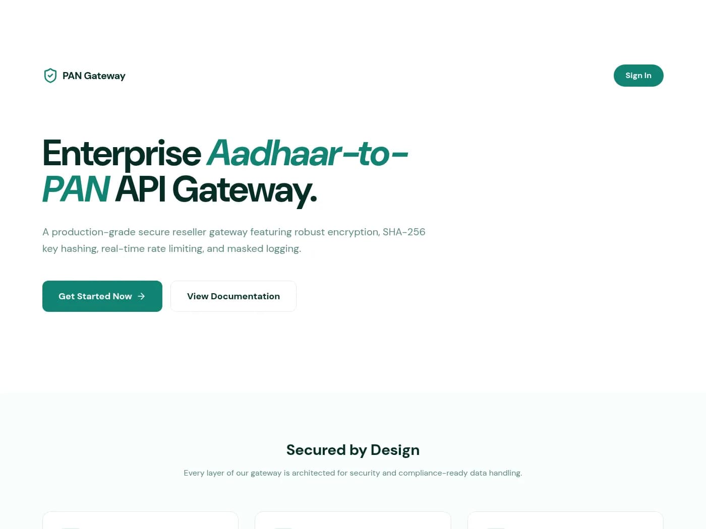 Secure PAN API Gateway