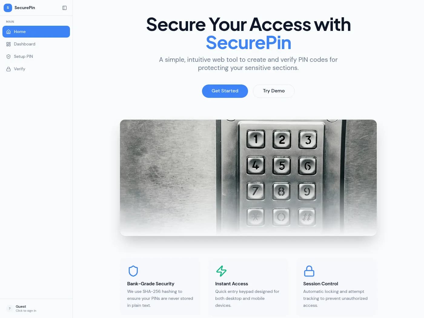 Secure Pin Access