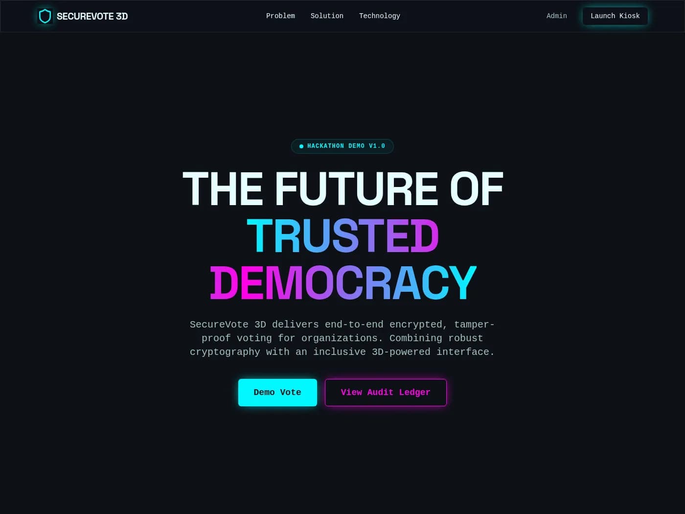 SecureVote 3D Platform