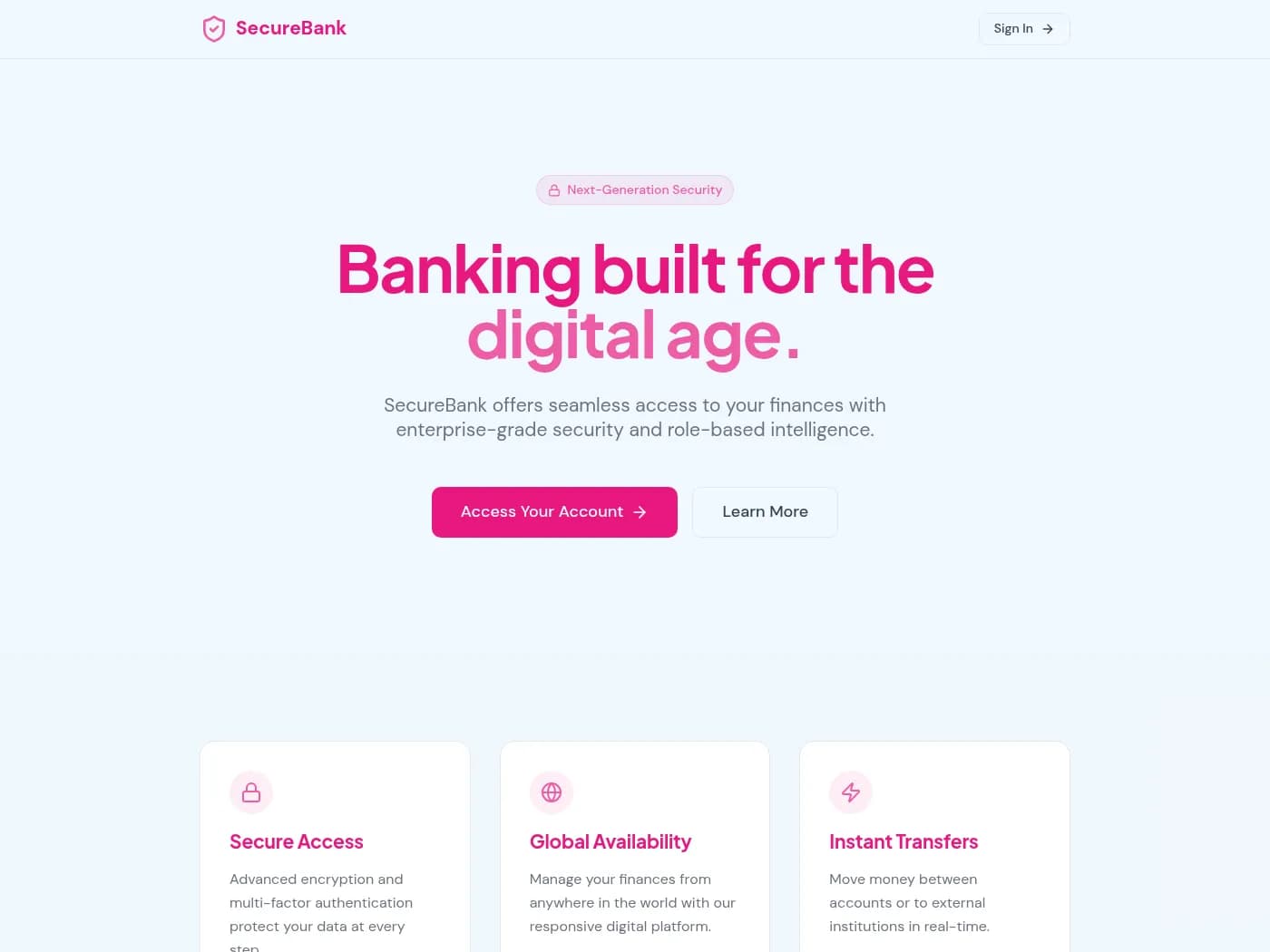 SecureBank Access App