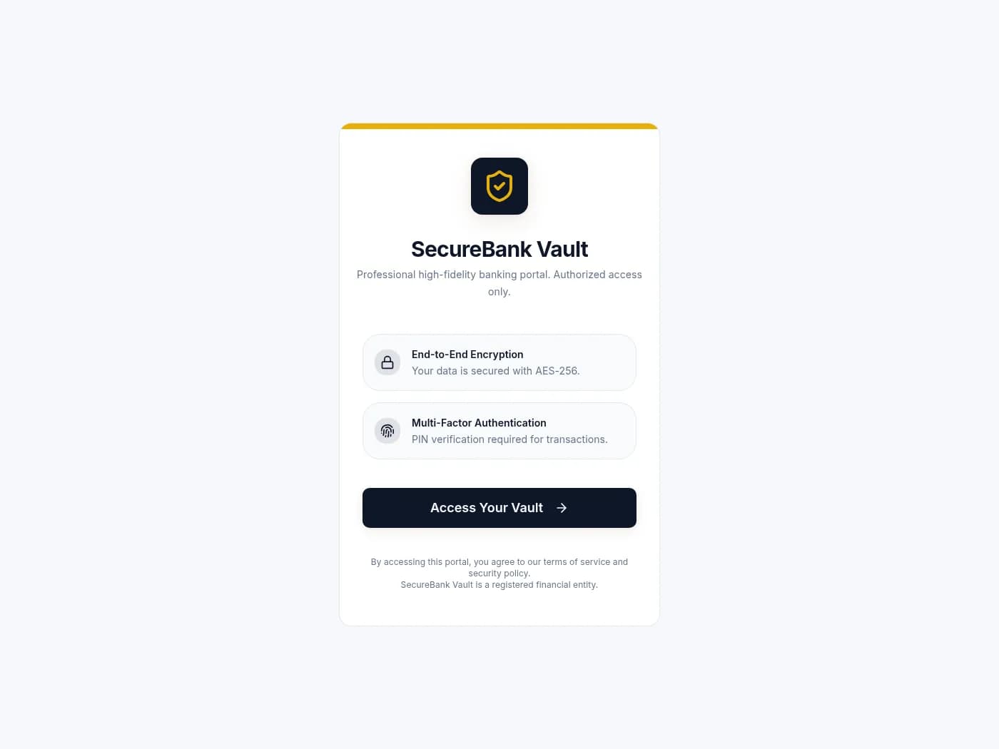 SecureBank Vault