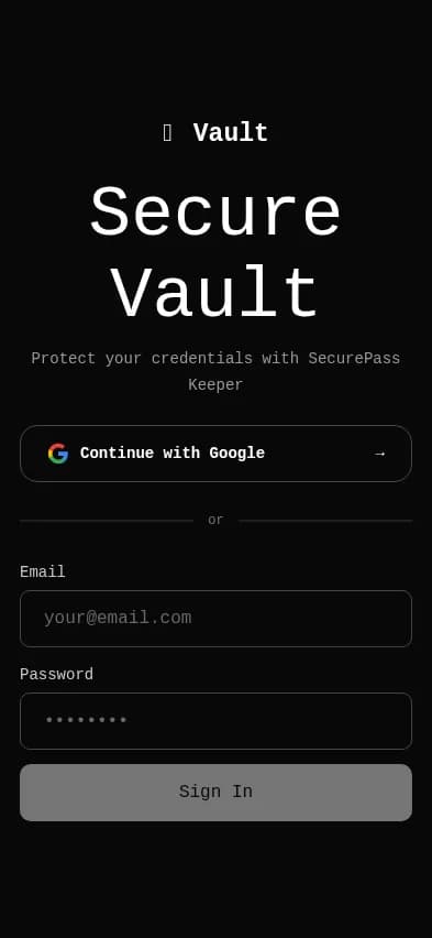 SecurePass Keeper