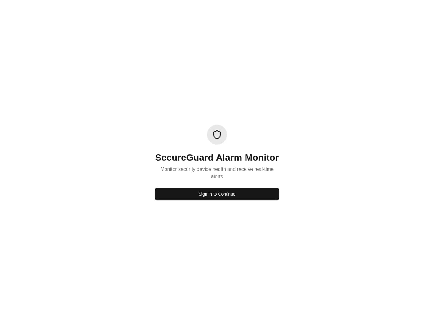 SecureGuard Alarm Monitor