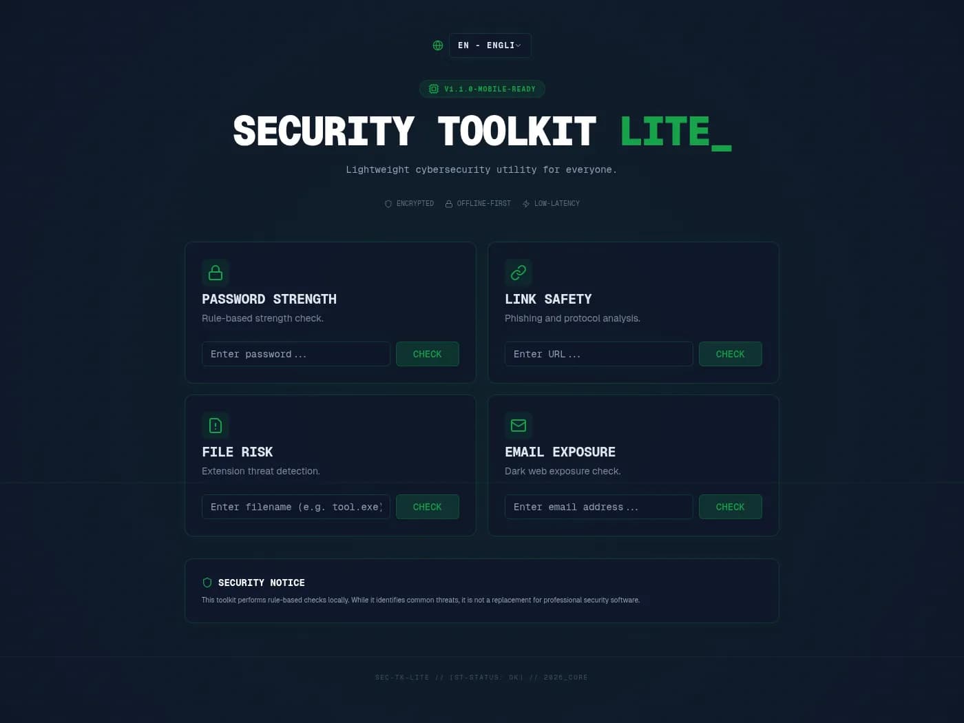Security Toolkit Lite