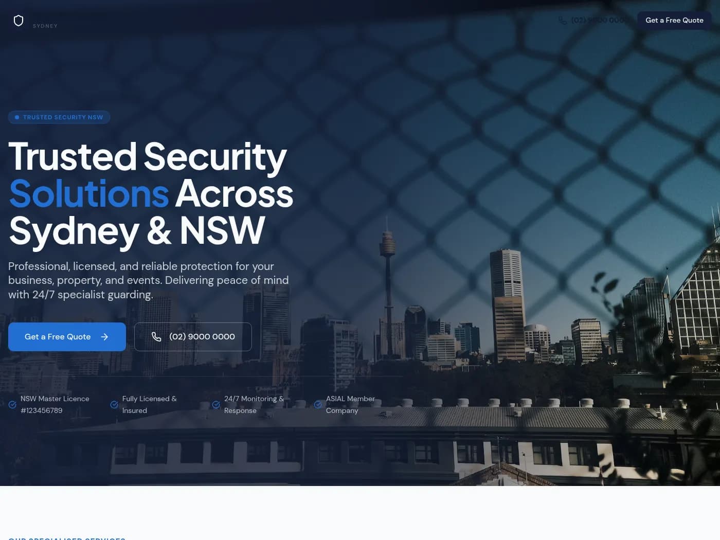 SecureGuard Sydney Site