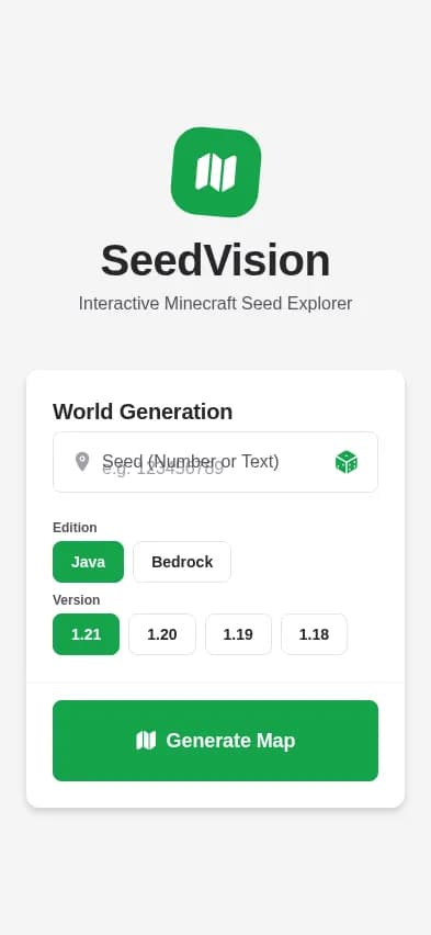 SeedVision Map Explorer