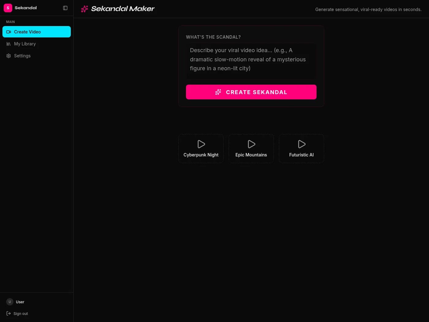 Sekandal Video Maker