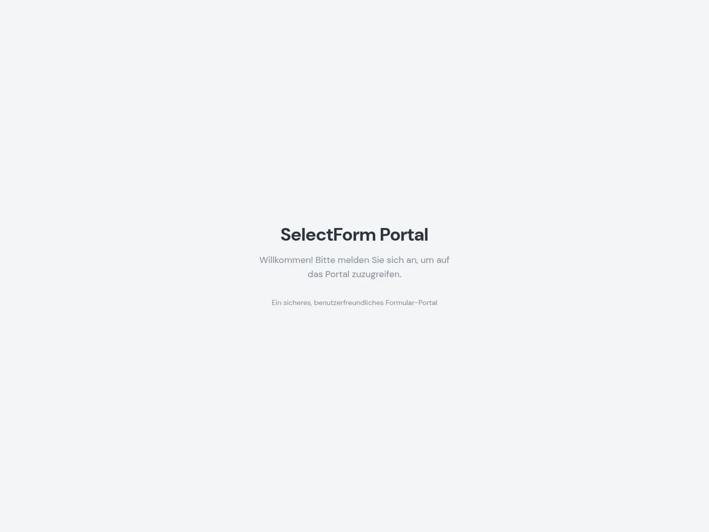 SelectForm Portal