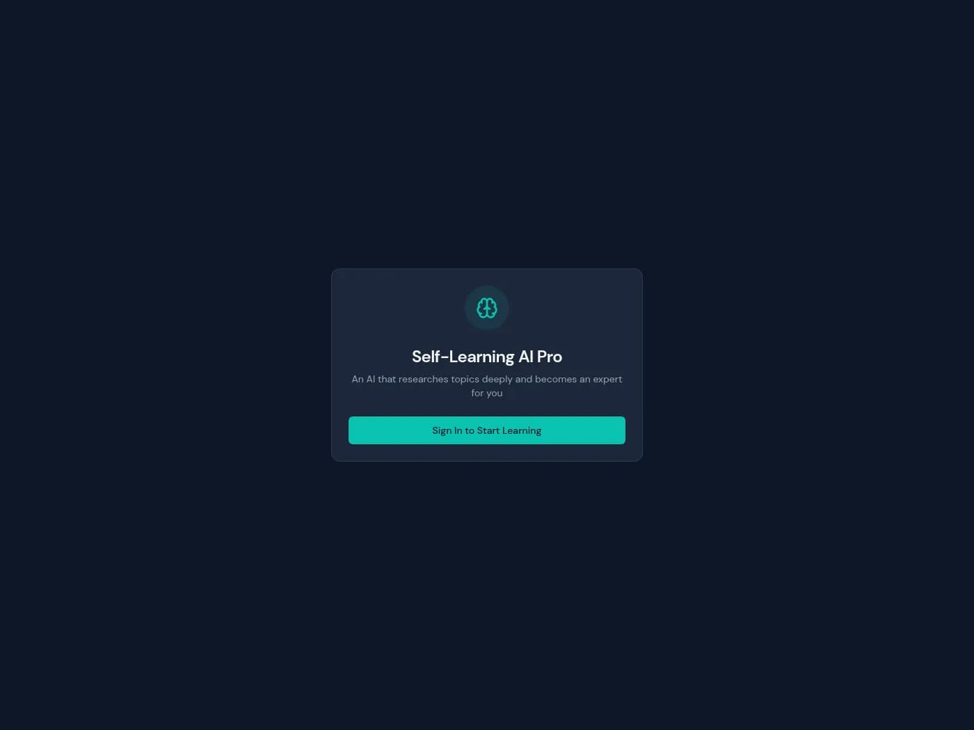 Self-Learning AI Pro