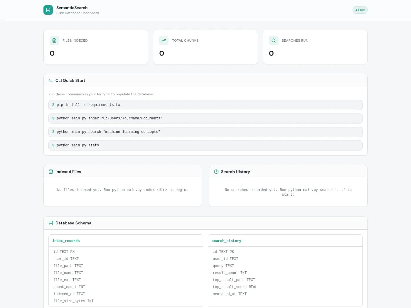 Offline Semantic File Search