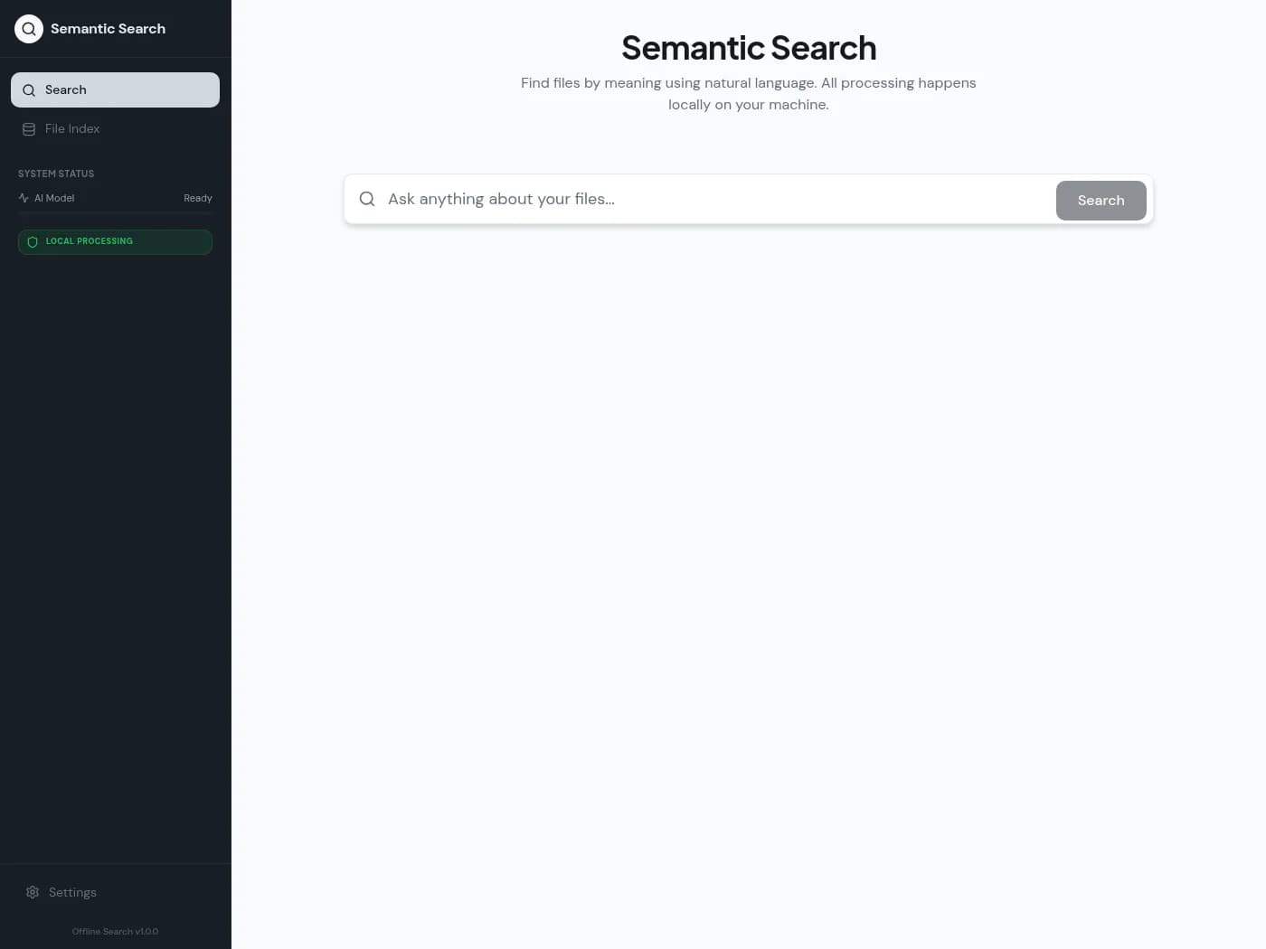 Offline Semantic File Search