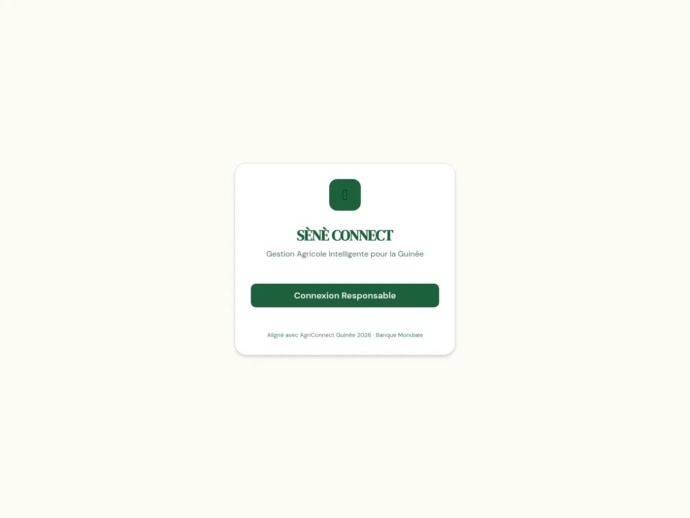SÈNÈ CONNECT AgriWeb