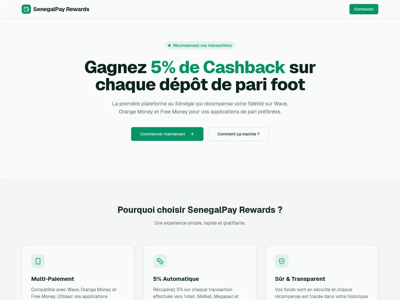 Sénégal Mobile Pay Rewards
