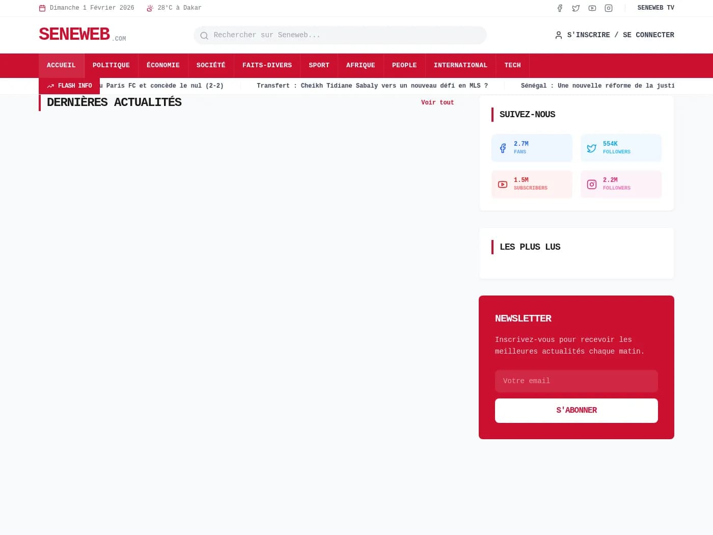 Seneweb News Clone