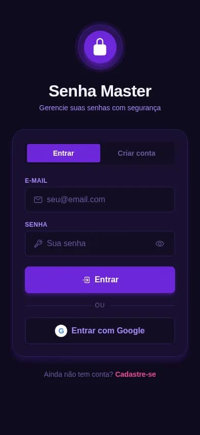 Senha Master App