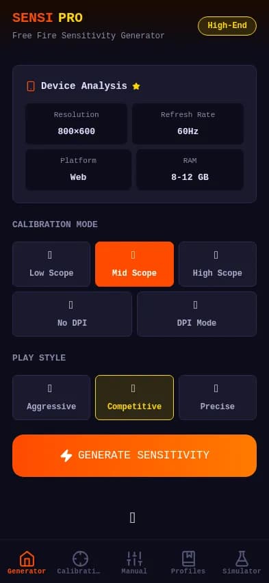 SensiPro Free Fire App