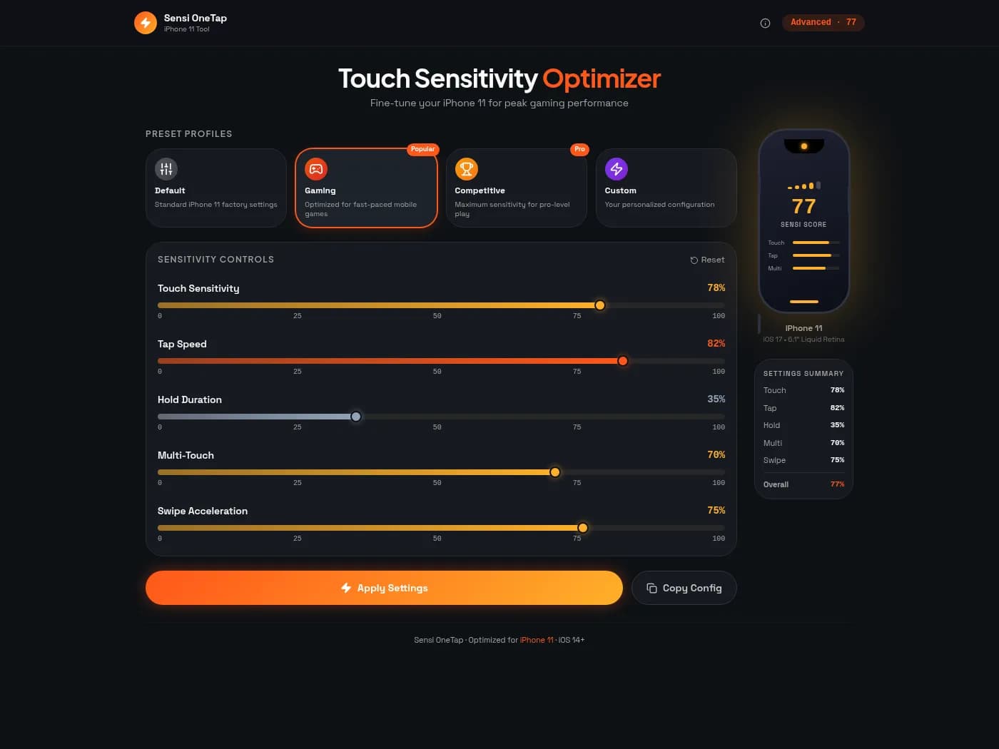 Sensi OneVtTap Tool