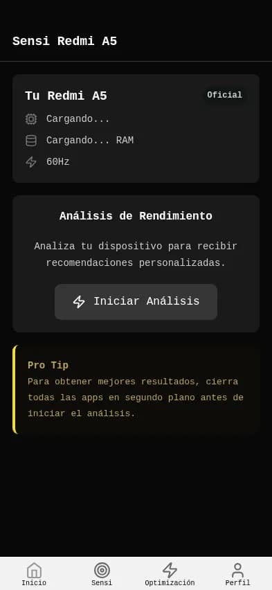 Sensi Setup for Redmi A5