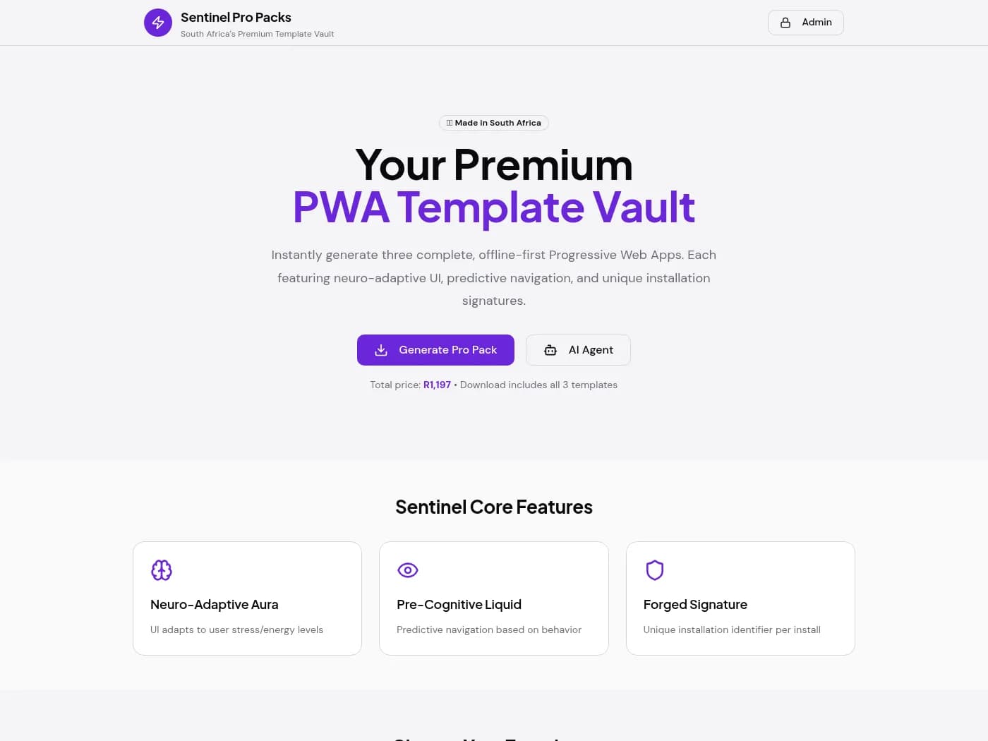 Sentinel Pro Packs
