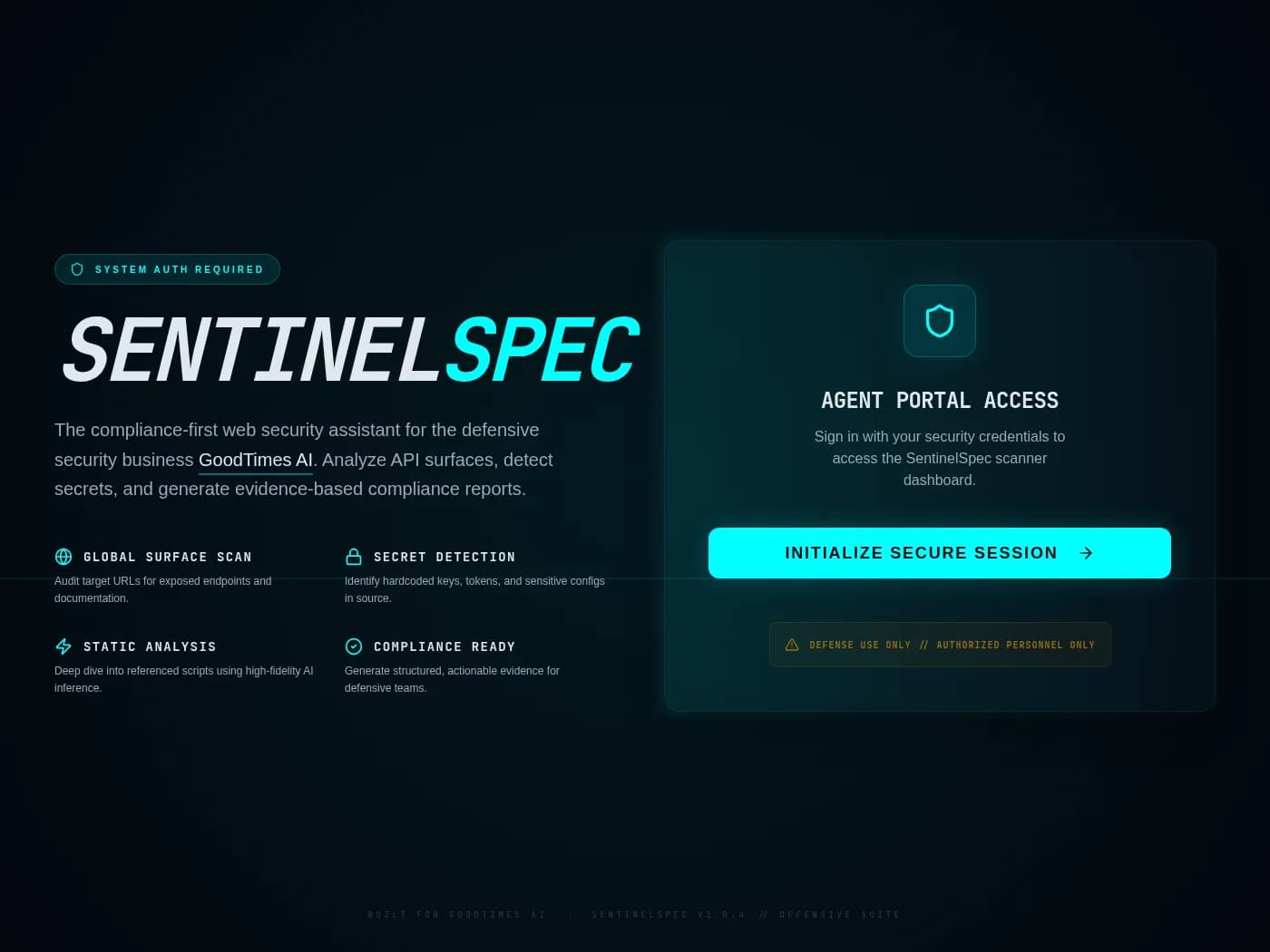 SentinelSpec Security Scanner