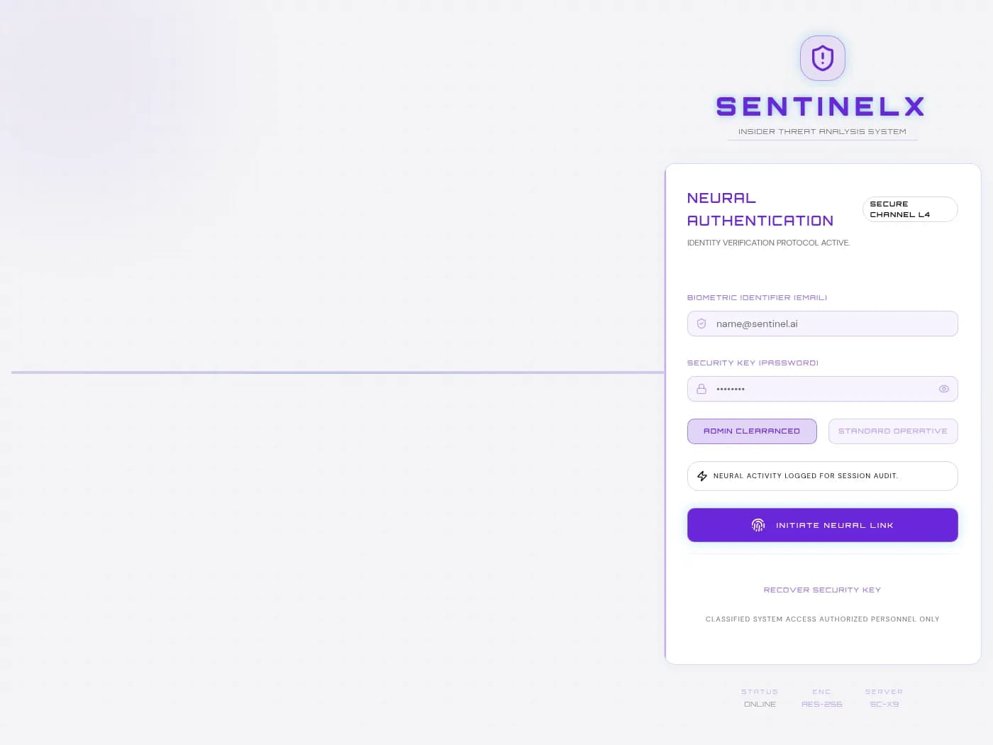 SentinelX Insider Threat AI