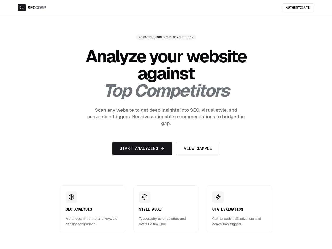 SEO Competitive Analyzer