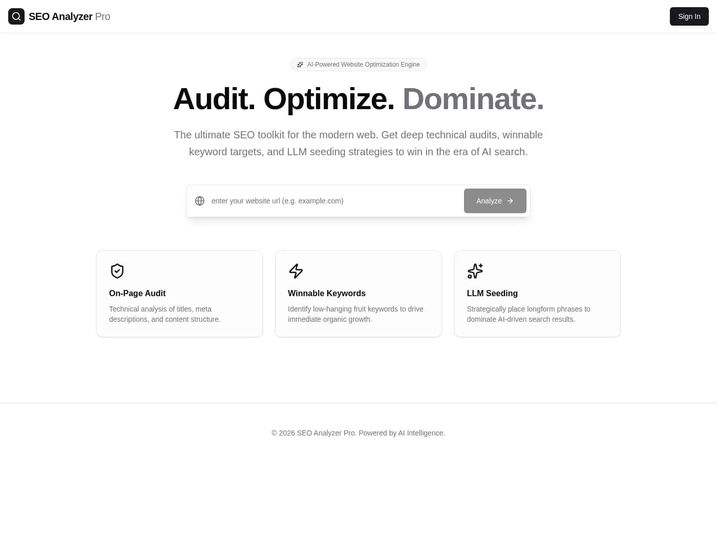 SEO Analyzer Pro