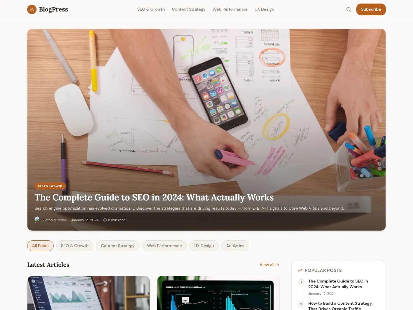 SEO Blogger Template