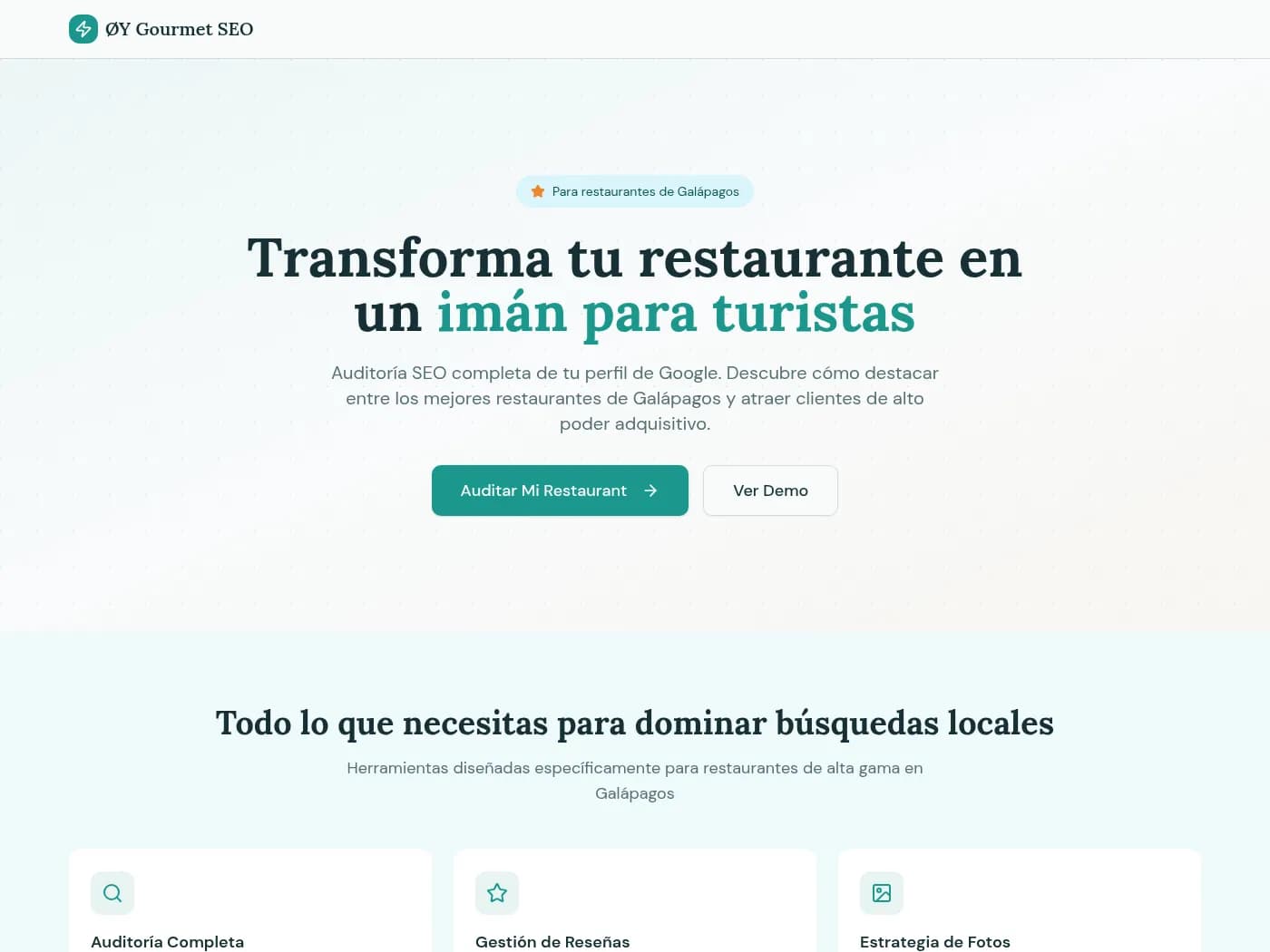 ØY Gourmet SEO Dashboard