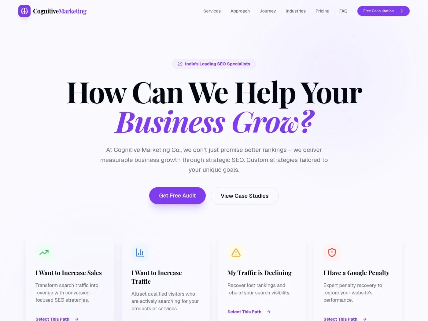 Cognitive SEO Landing Page