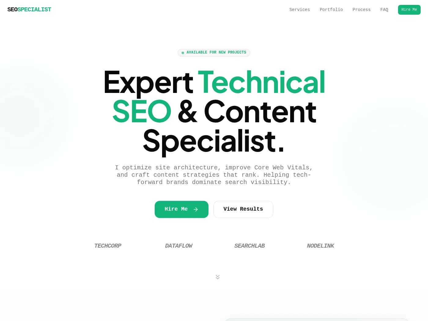 SEO Specialist Portfolio