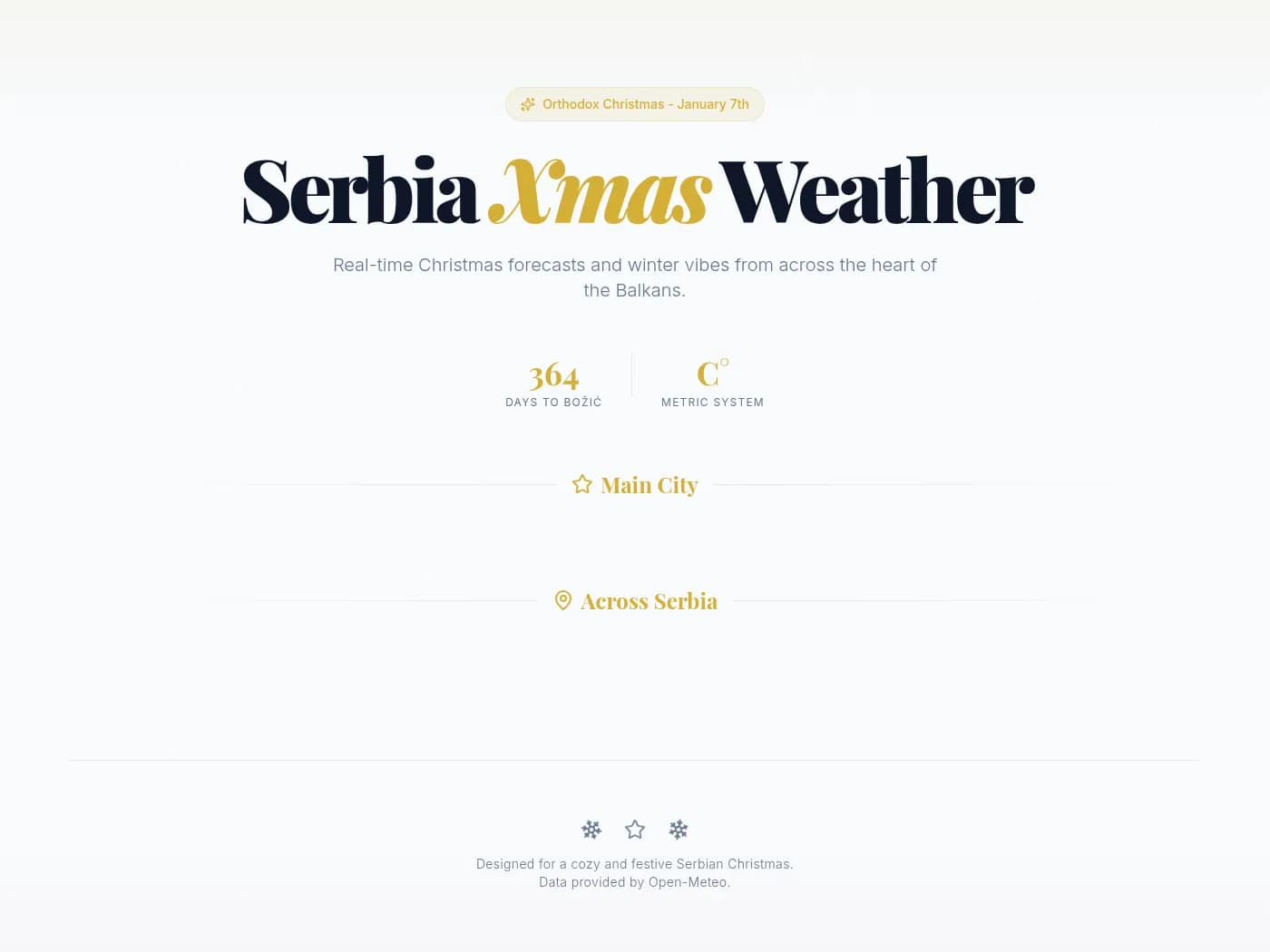 Serbia Xmas Weather