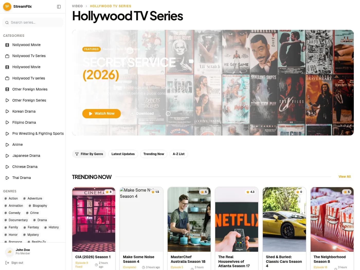 StreamFlix Series Hub