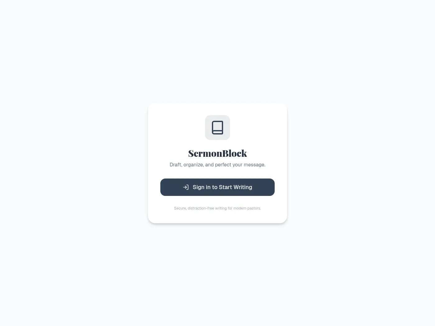 SermonBlock Writer
