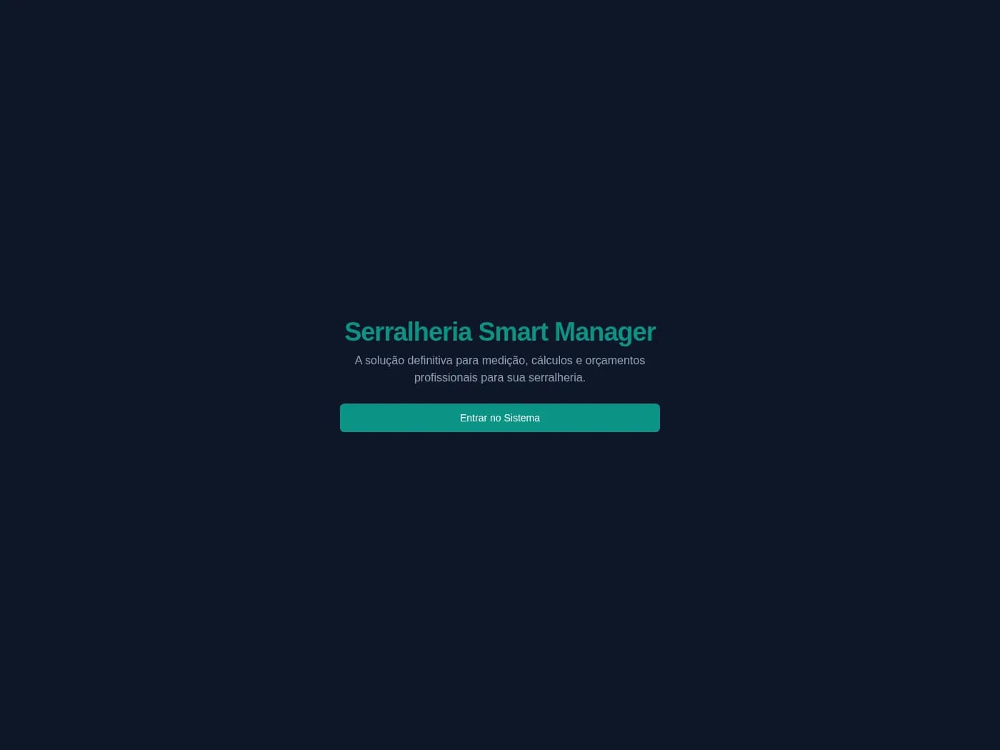 Serralheria Smart Manager