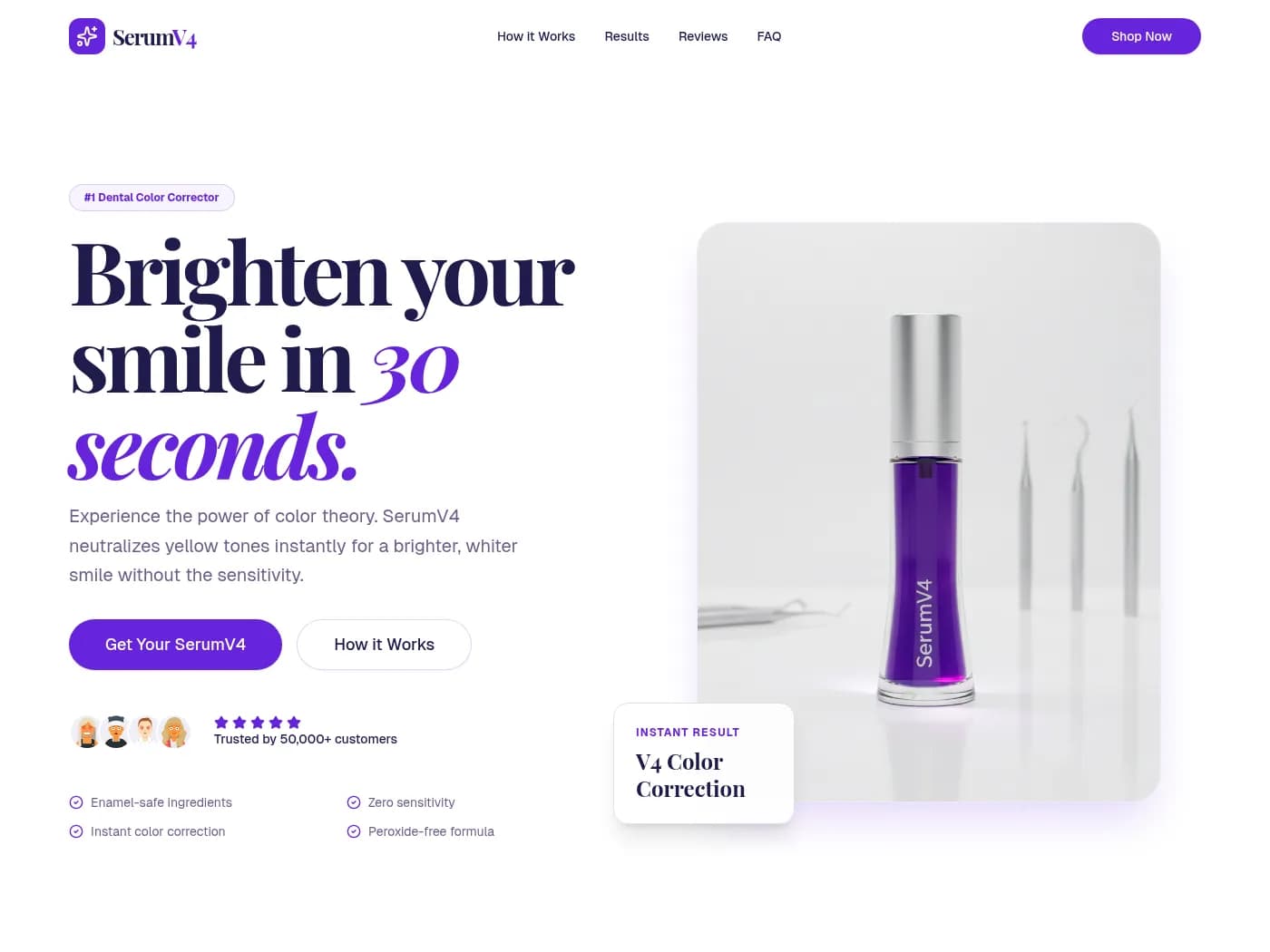 SerumV4 Dental Landing