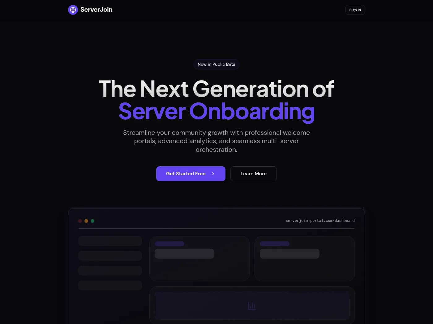 ServerJoin Portal