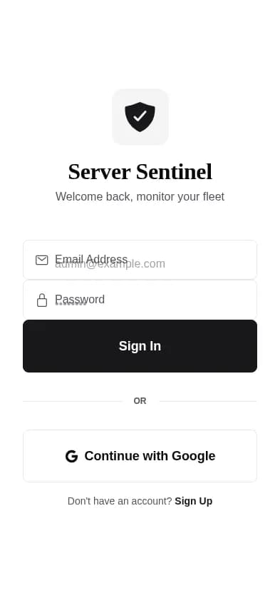 Server Sentinel App