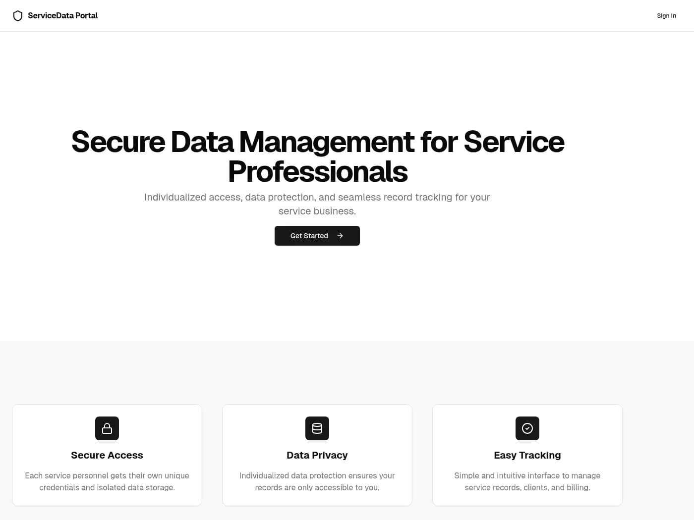 ServiceData Portal