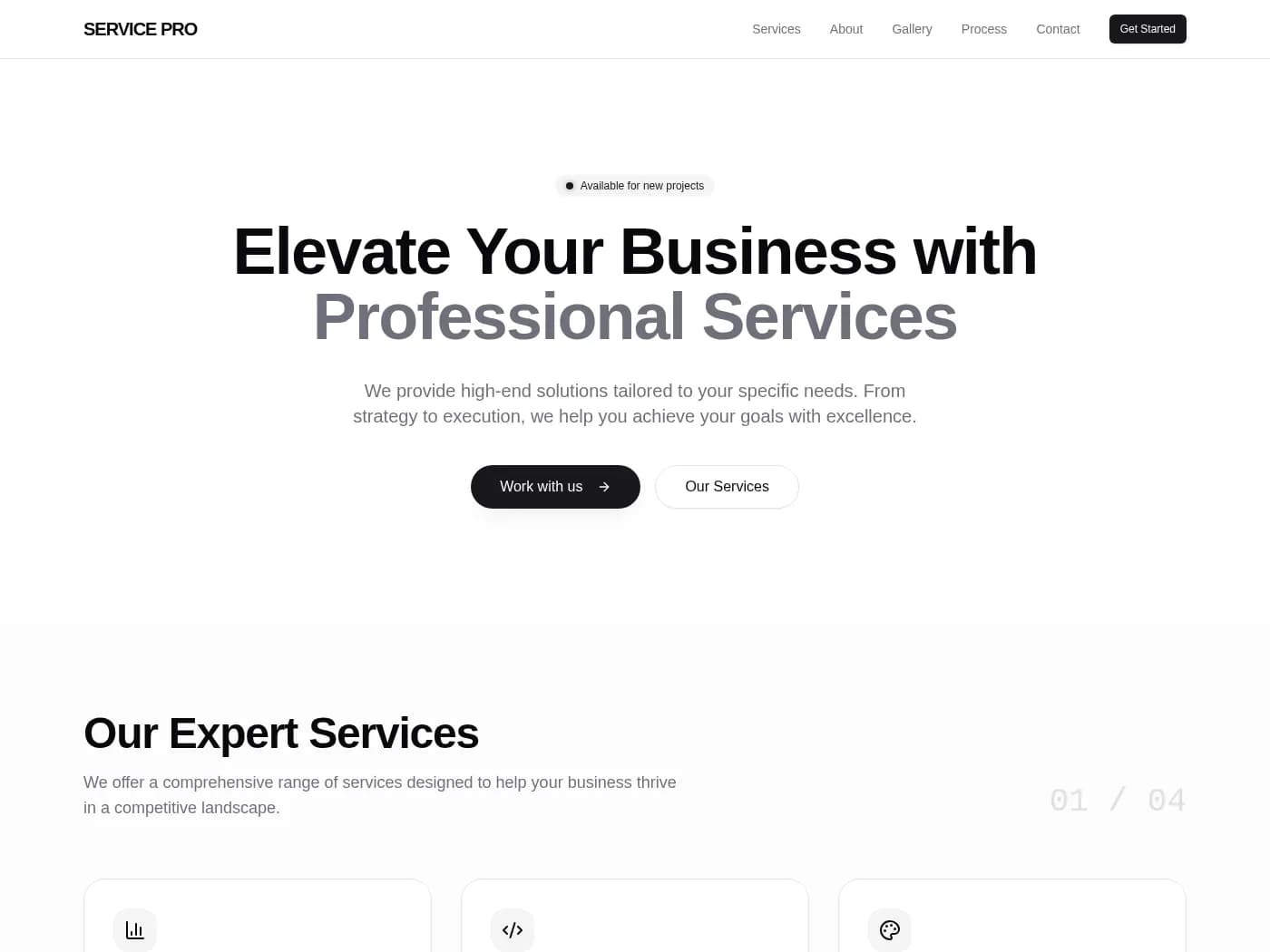 Service Pro Landing