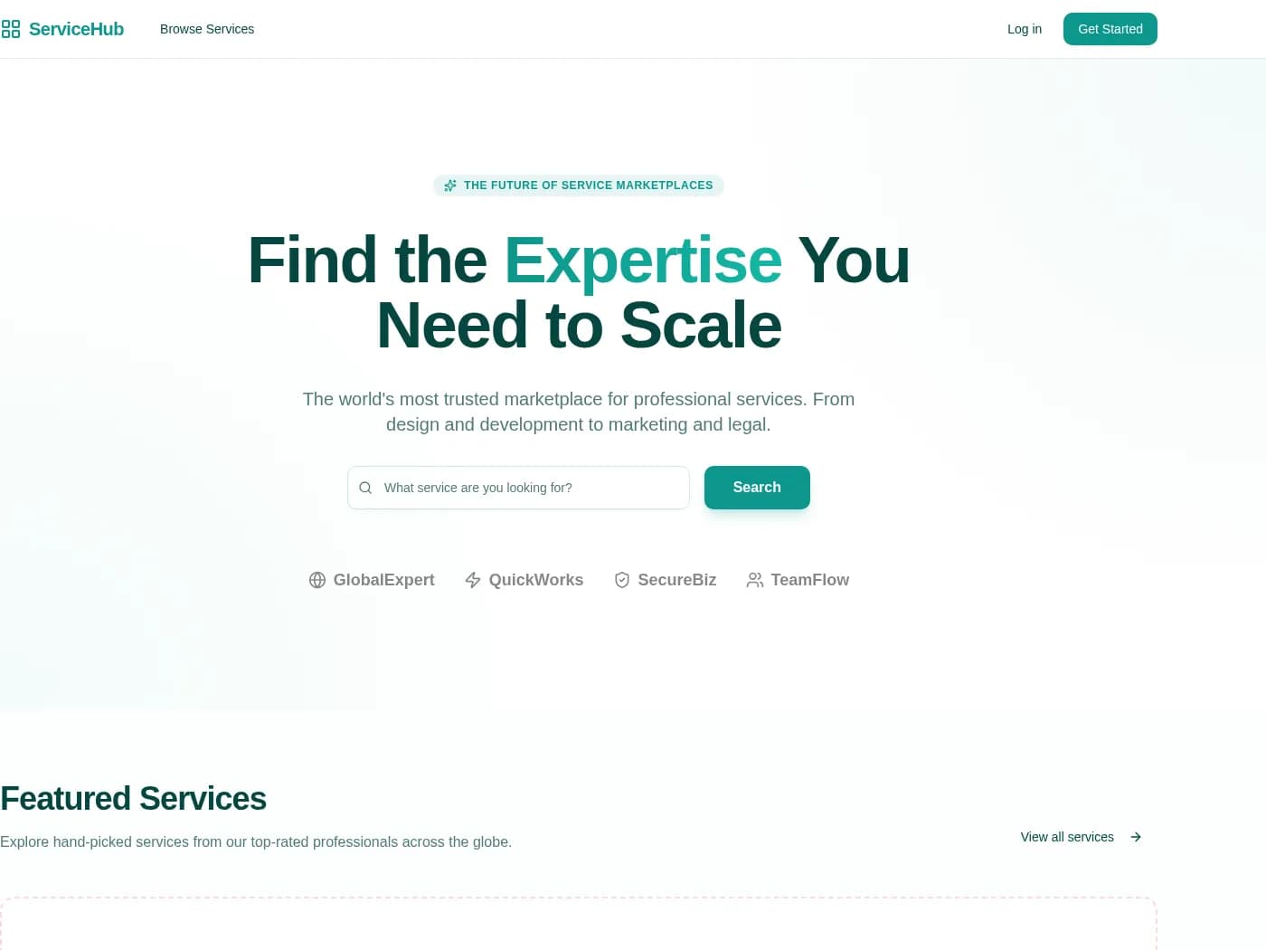 Service Marketplace Website