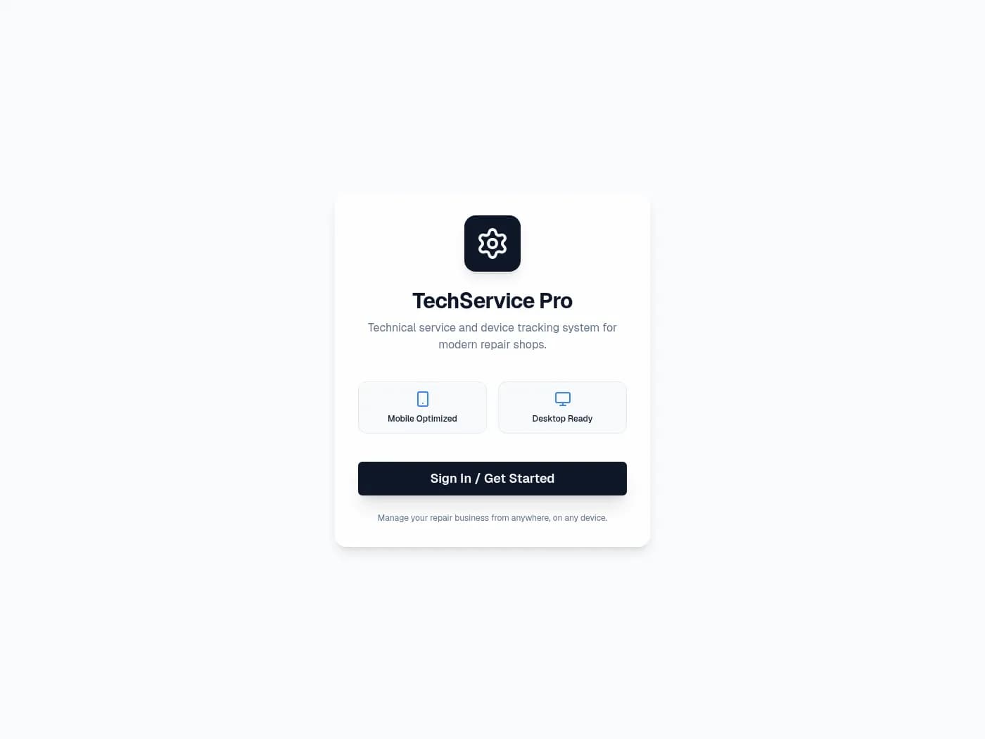 Tech Service Tracker