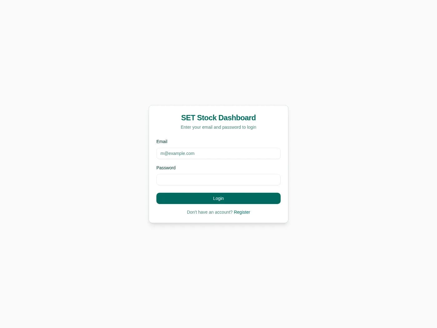 SET Stock Dashboard