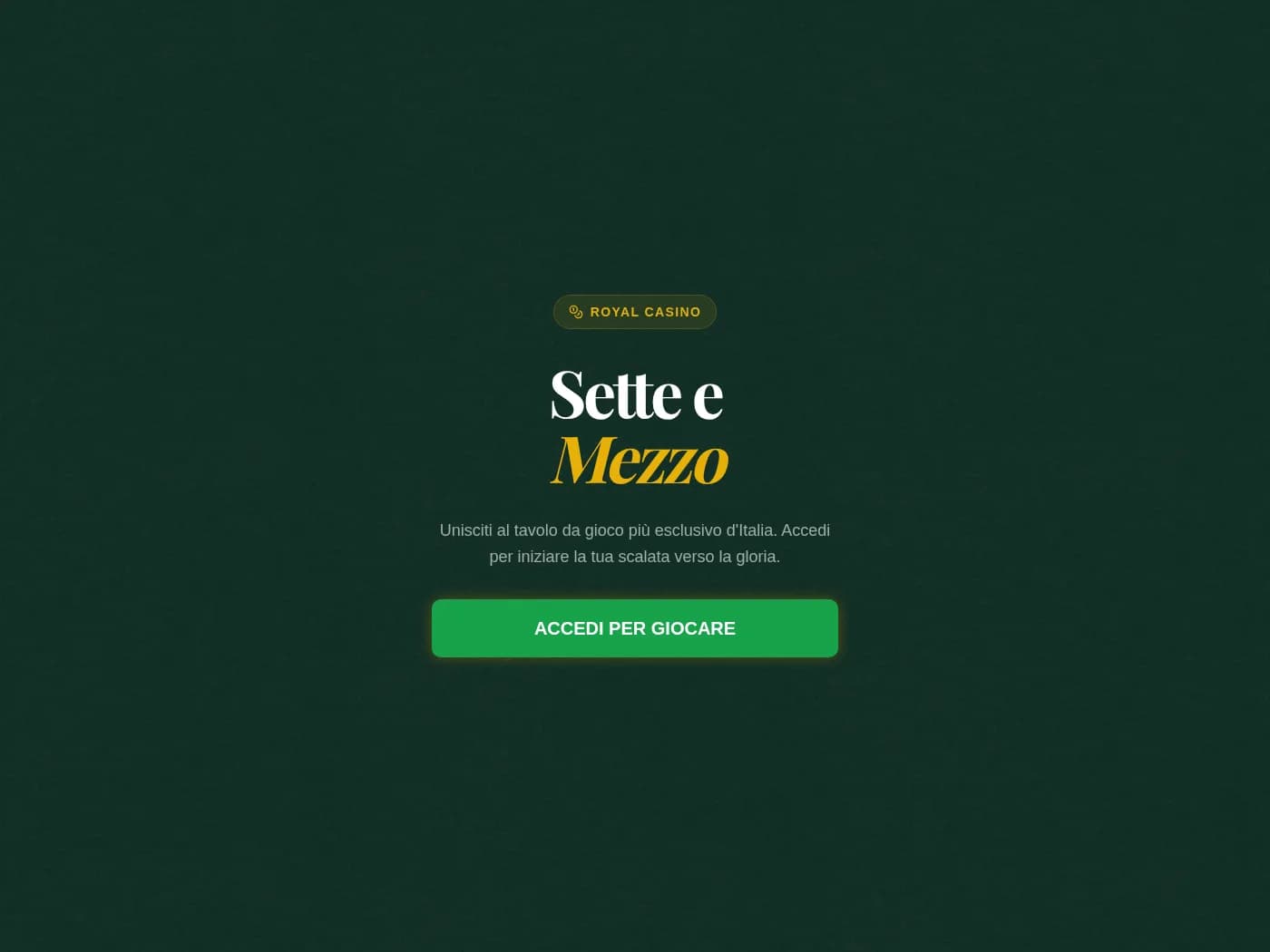 Sette e Mezzo Game